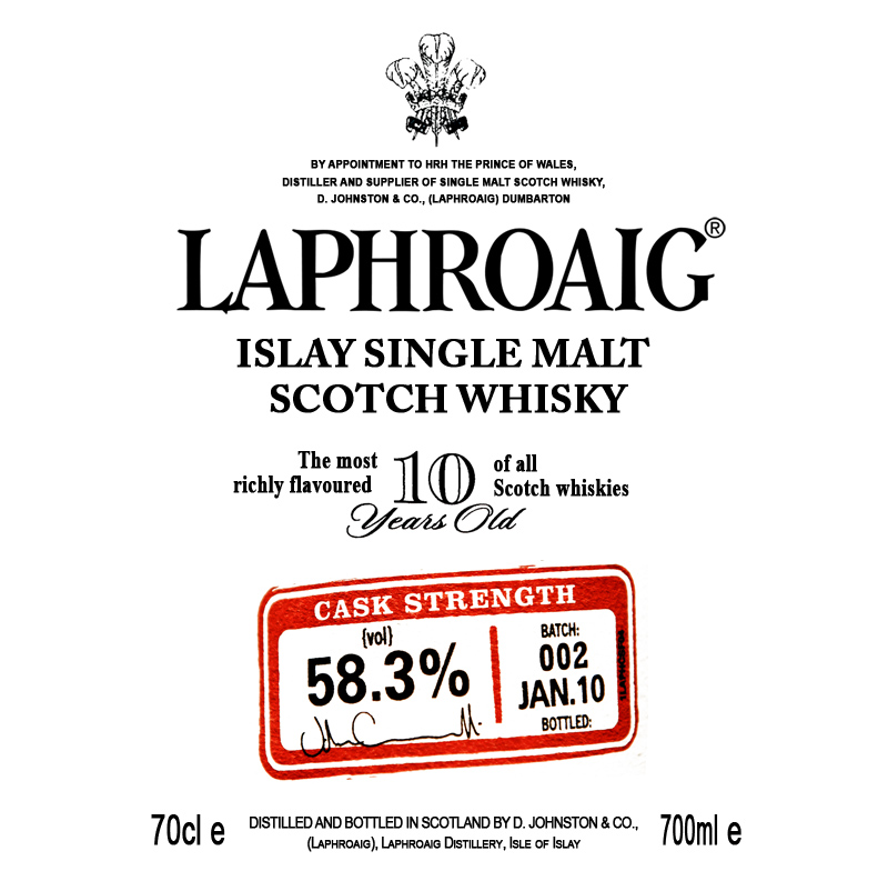 Laphroaig 10 Year Old Original Cask Strength | Bear Marks